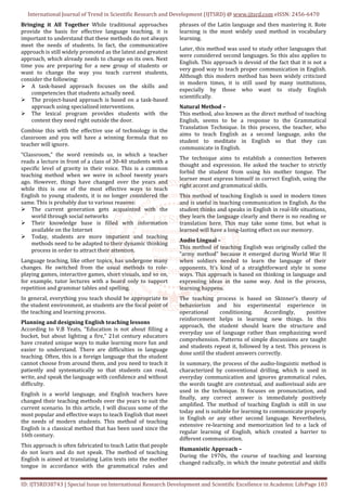 Interactive Ways of Teaching Language Skills | PDF