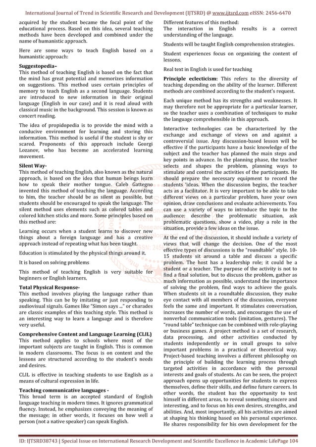 Interactive Ways of Teaching Language Skills | PDF