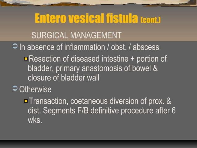 internal fistula of bowel | PPT