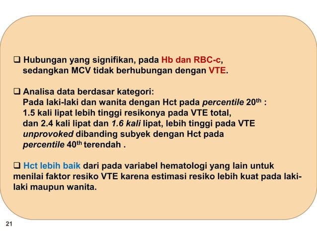 29 journal hematology i, hematocrit and rsk of venous thromboembolism in general | PPT