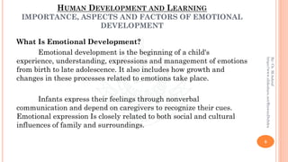 IMPORTANCE, ASPECTS AND FACTORS OF EMOTIONAL DEVELOPMENT | PDF