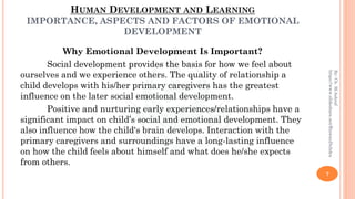 IMPORTANCE, ASPECTS AND FACTORS OF EMOTIONAL DEVELOPMENT | PDF