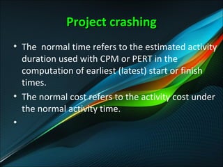 crashing of project | PPT