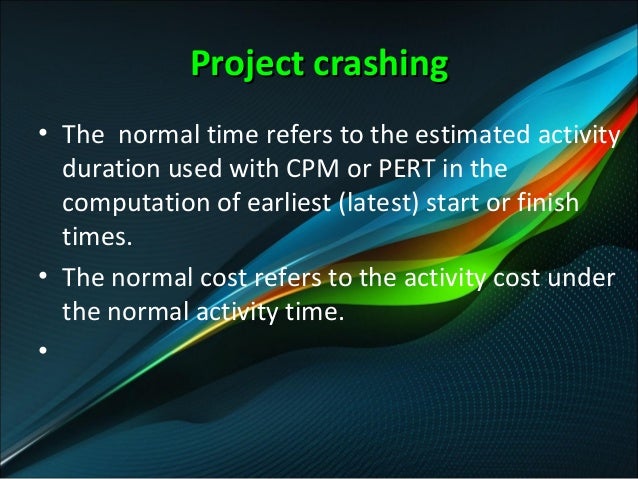 Crashing Of Project