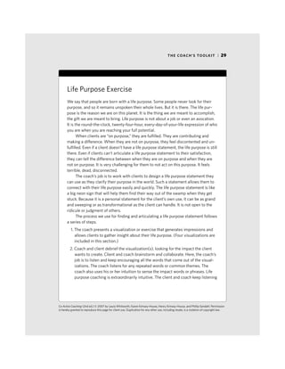 Life purpose exercise | PDF