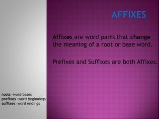 Prefixes and Suffixes | PPT
