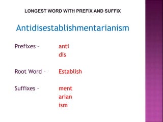 Prefixes and Suffixes | PPT