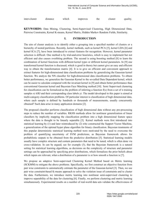 A Kernel Approach for Semi-Supervised Clustering Framework for High Dimensional Data | PDF