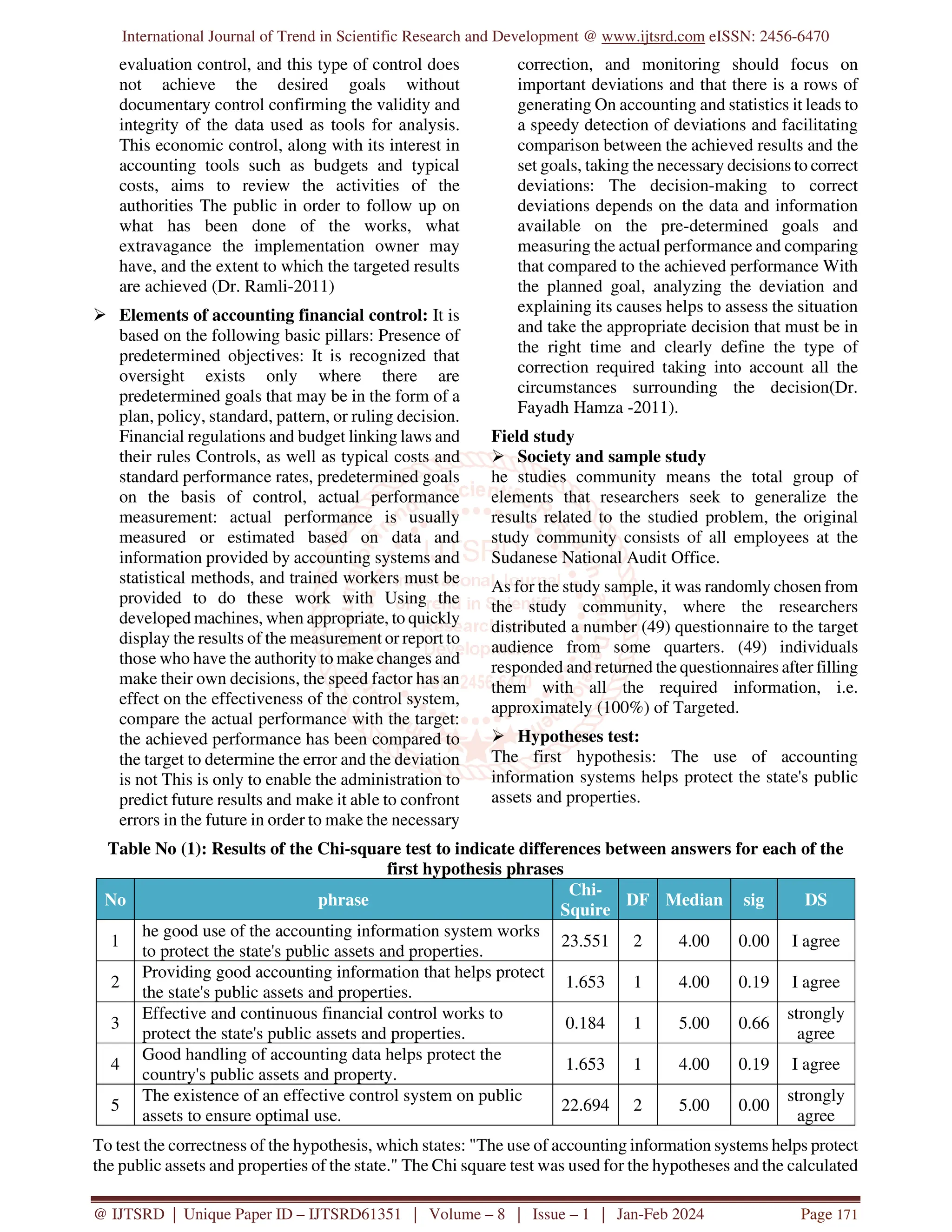 Role of Accounting Information Systems in Control of Public Funds Case Study | PDF