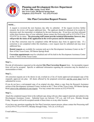 29 site plan_correction_form | PDF | Law