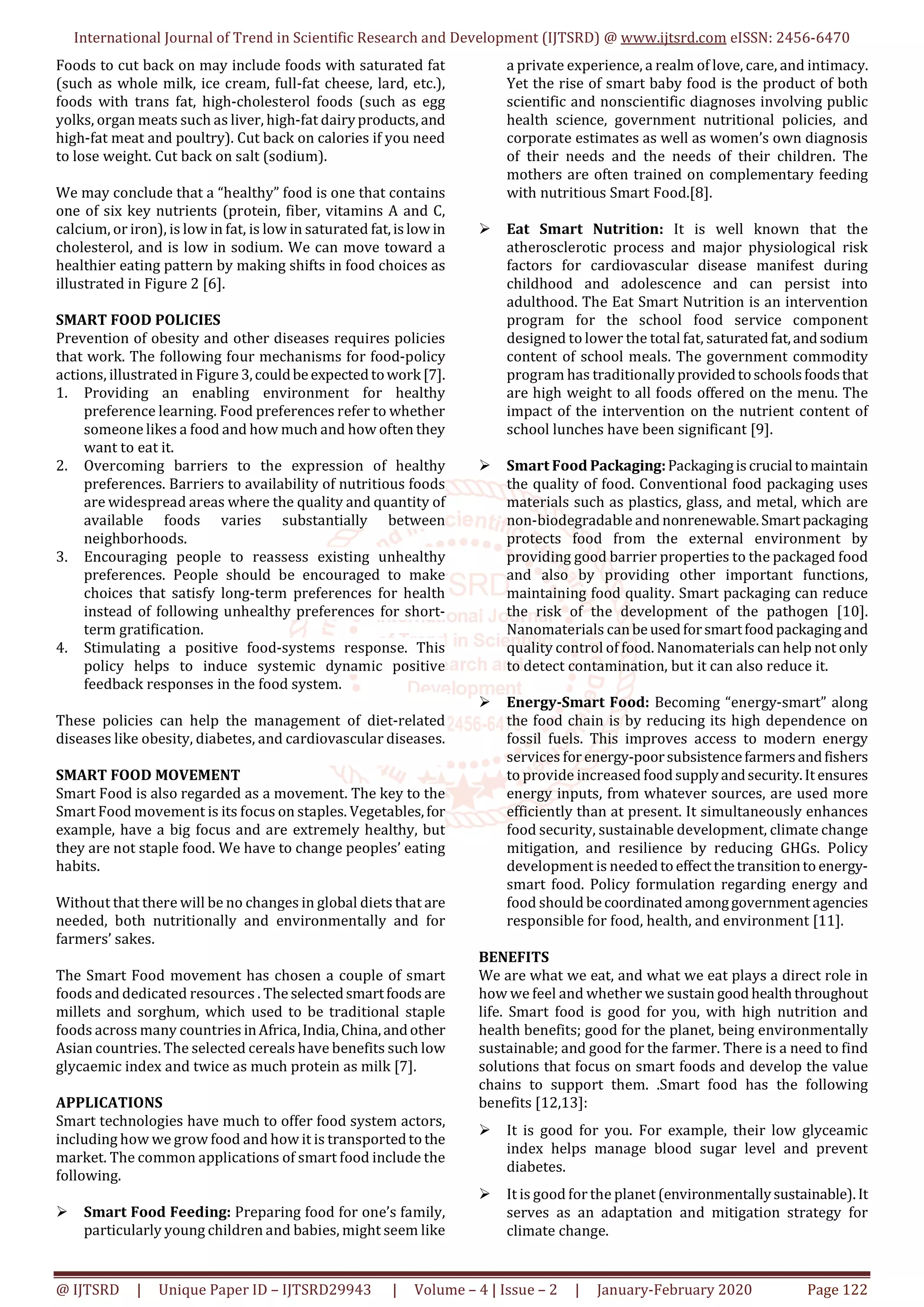 Smart Food An Introduction | PDF