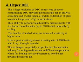 THERMAL TECHNIQUES- DSC, TGA | PPTX
