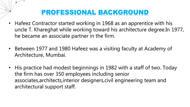 Hafeez Contractor | PPTX | Civil Engineering Industry | Industries