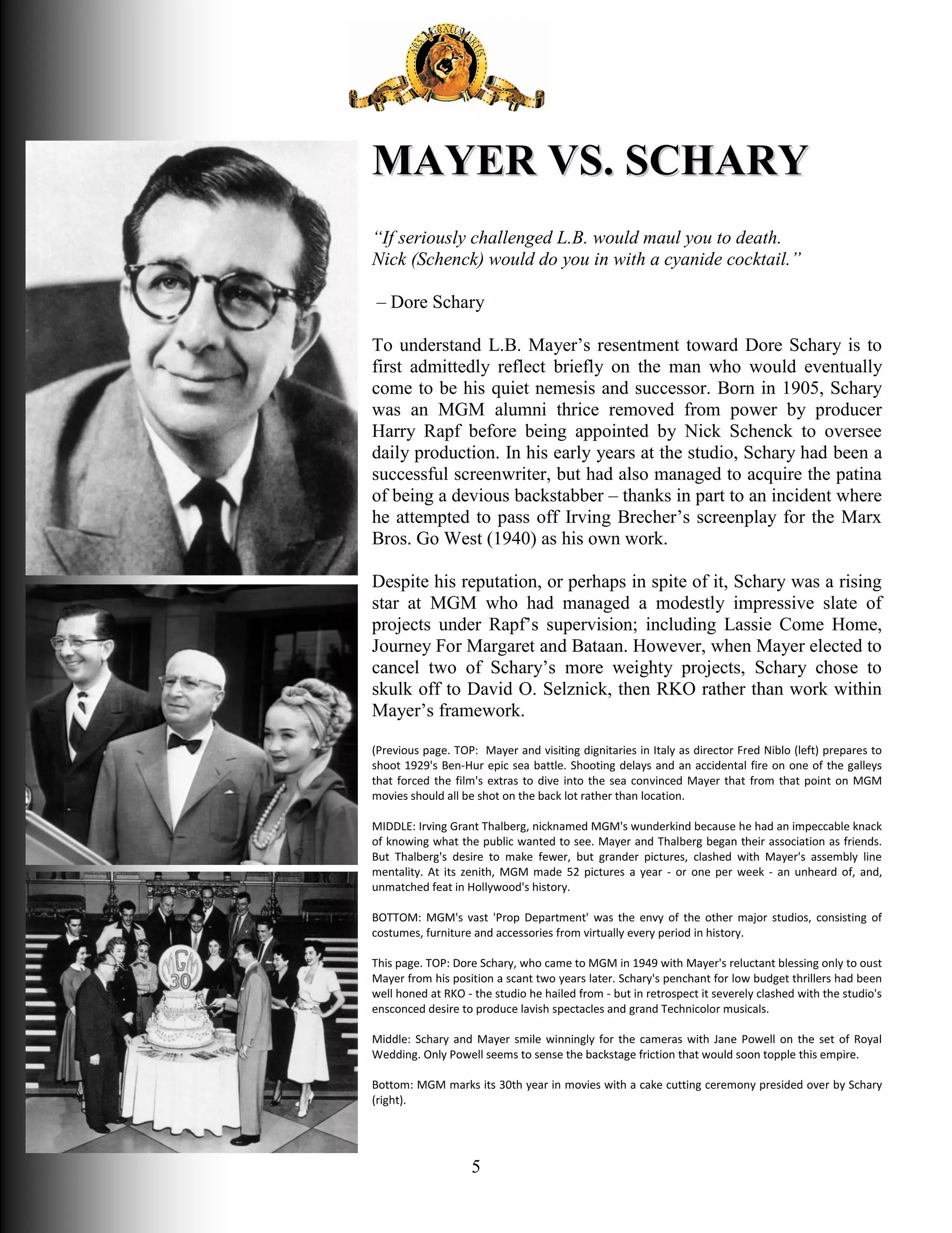 THE HOLLYWOOD ART - Louis B. Mayer | PDF