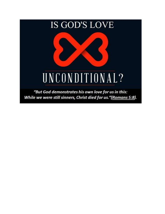 29th May 2017 - Is God's love Unconditional? | PDF