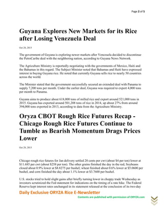 29th october,2015 daily exclusive oryza rice e newsletter by riceplus ...