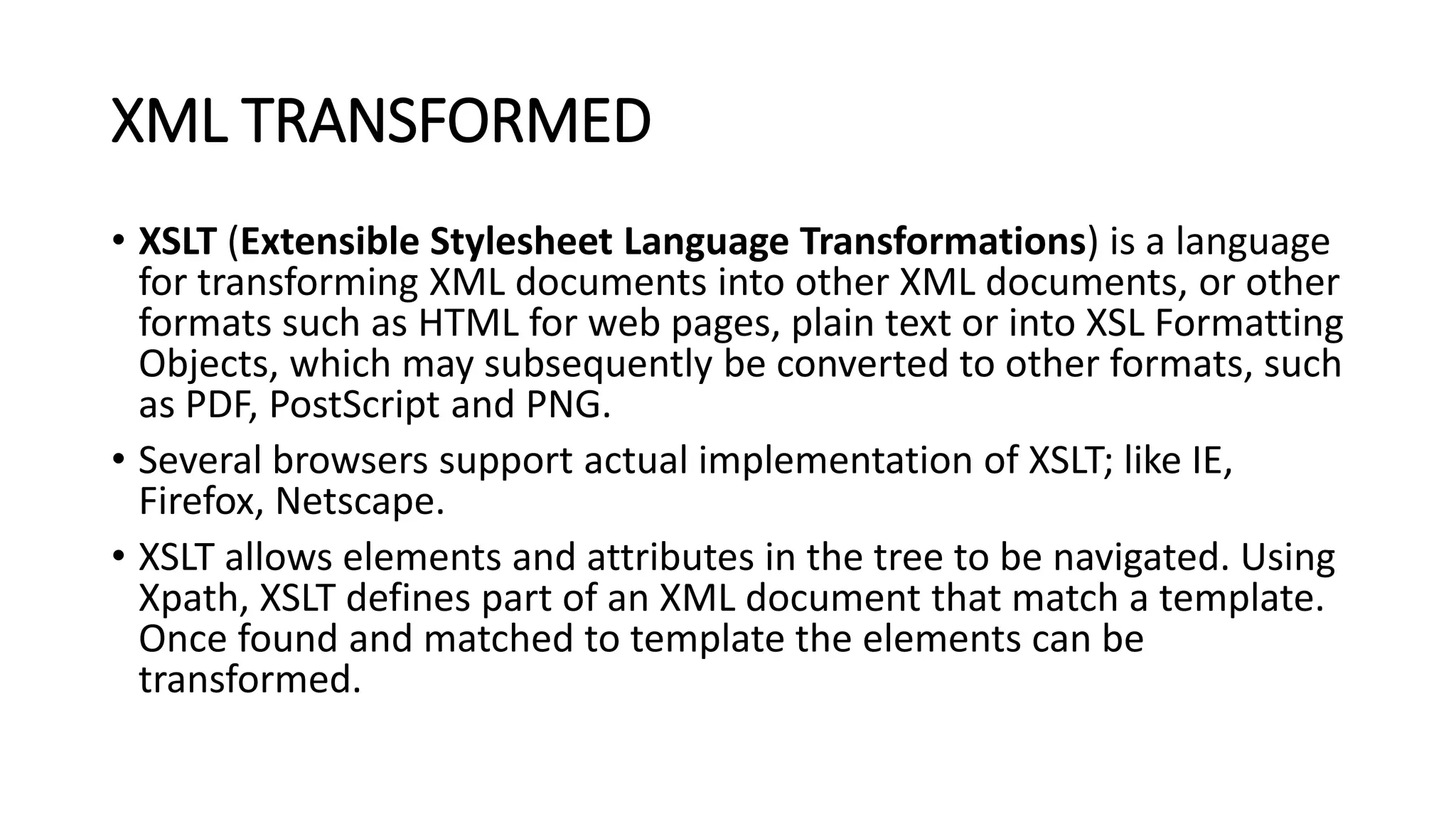 transforming xml using xsl and xslt | PPT transforming xml using xsl and xslt | PPT