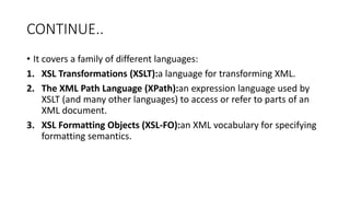 transforming xml using xsl and xslt | PPTX