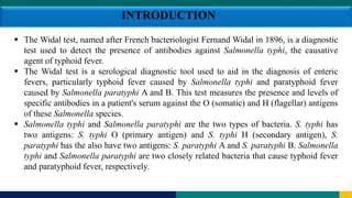 Widal Agglutination Test: A rapid serological diagnosis of typhoid ...