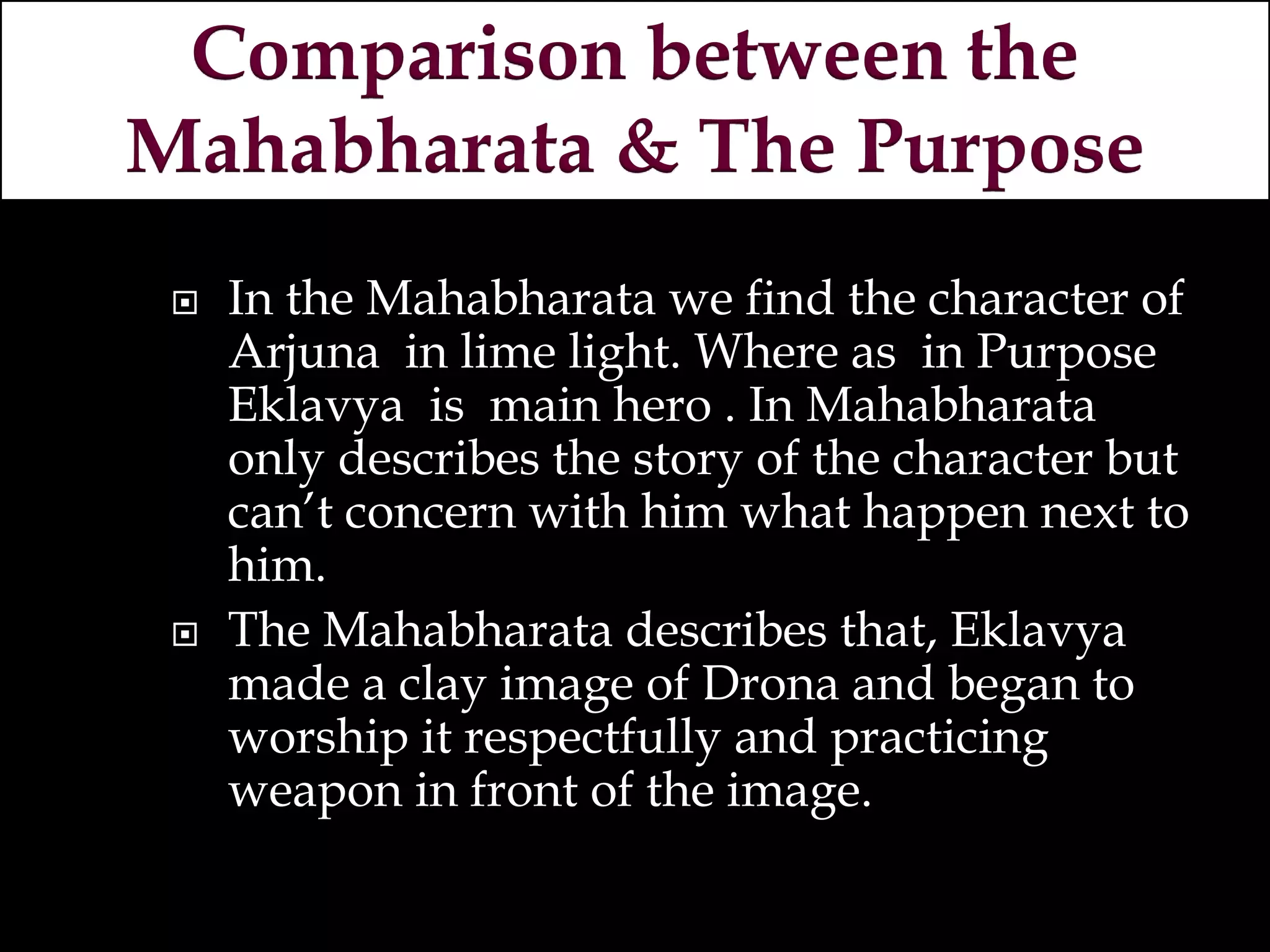 Eklavya as a marginalized character | PPTX