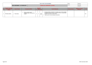 29 Workplace Temporary Lighting Risk Assessment Templates.docx
