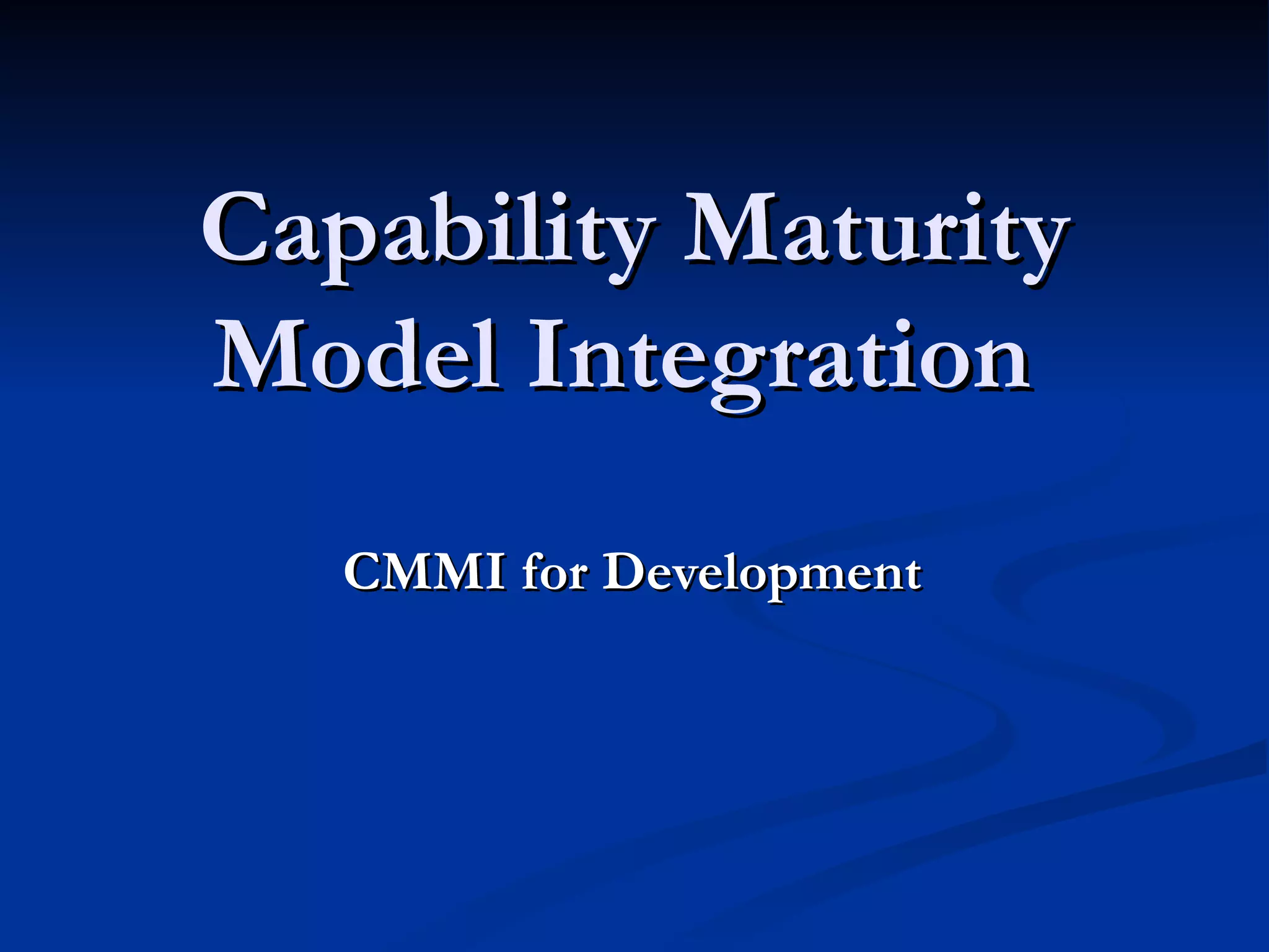 2-CMMI For Development | PPT