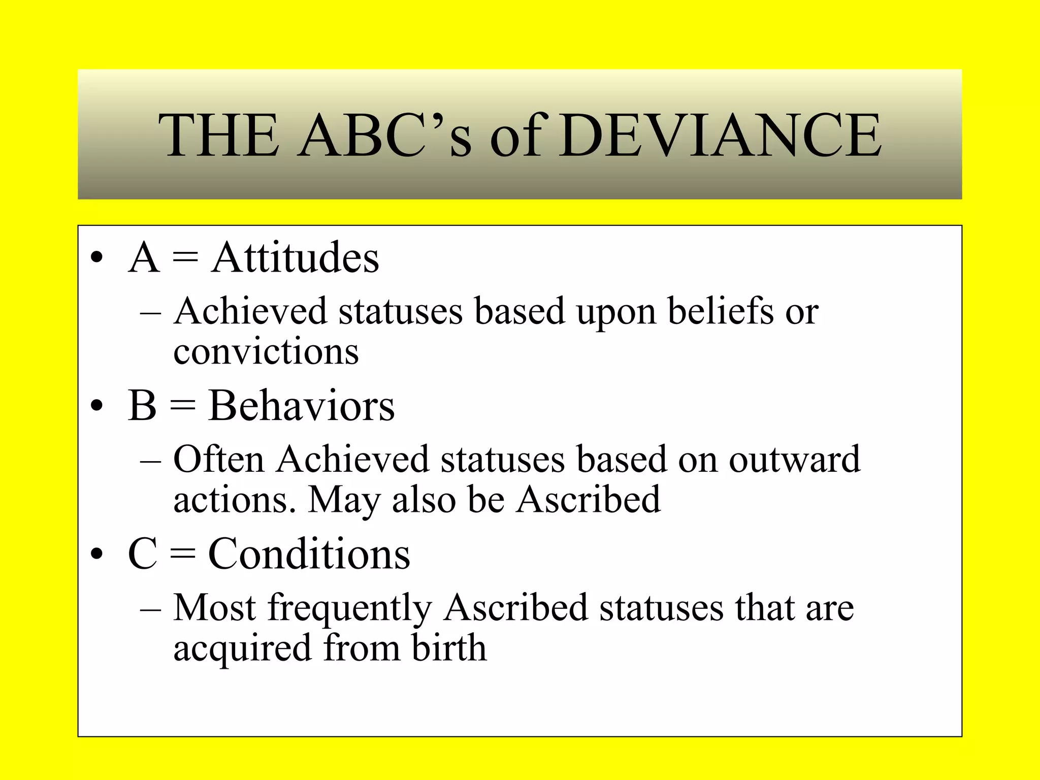 Theories of Deviance | PPT