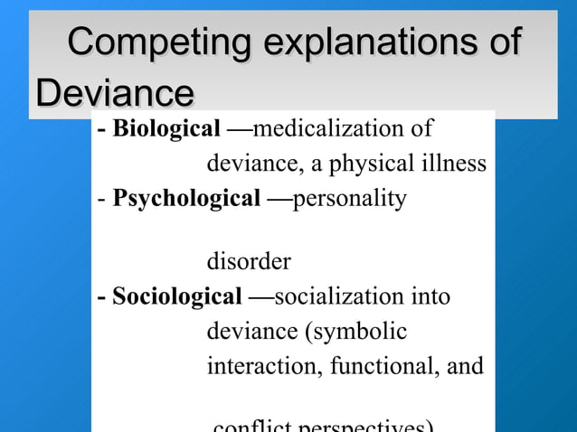 Theories of Deviance | PPT