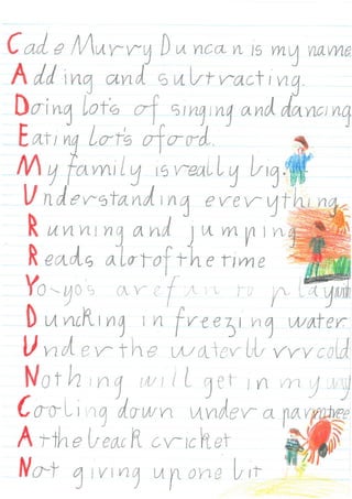 2A's Acrostic Poems | PDF