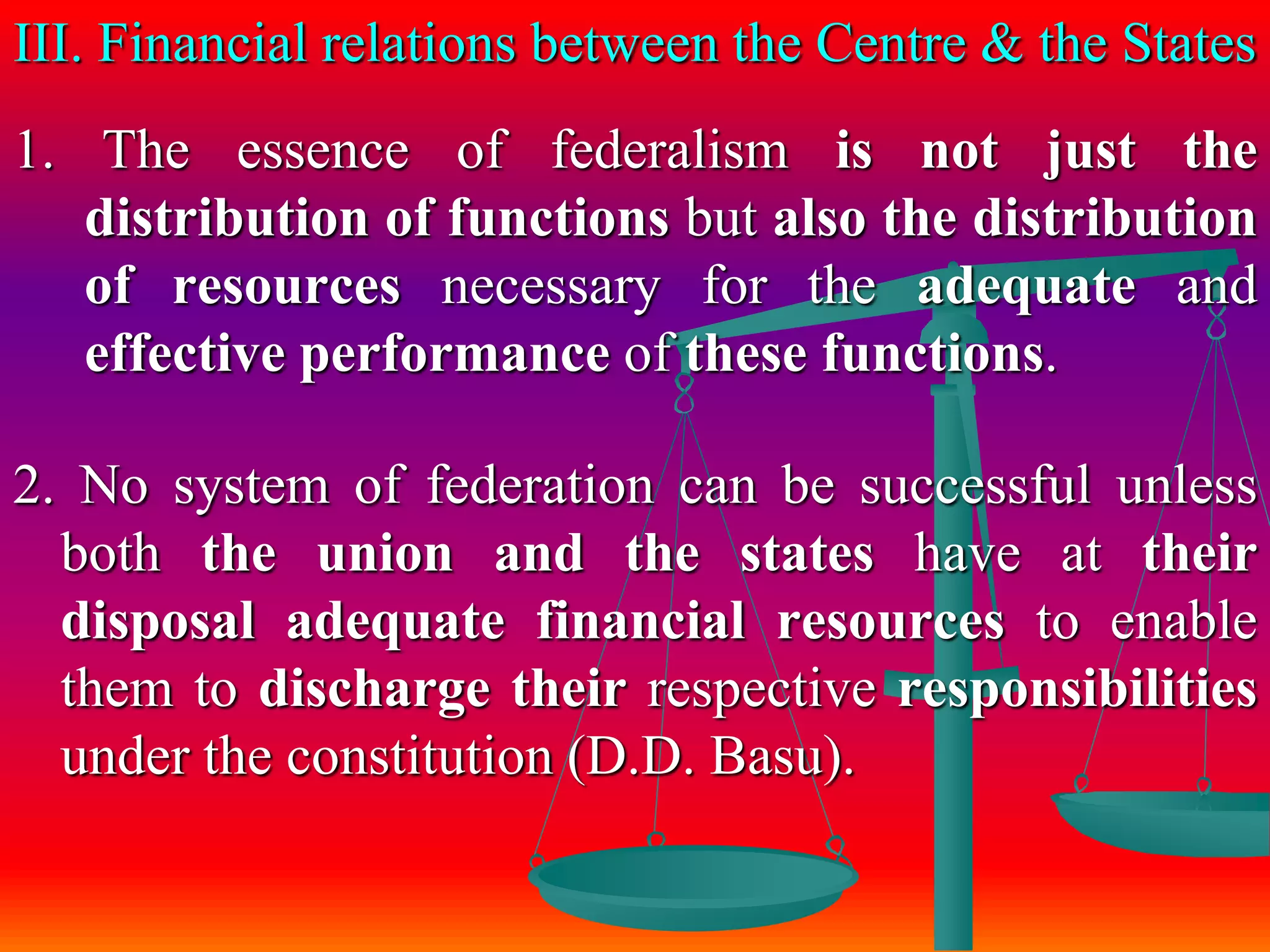 Centre State Relations | PPT