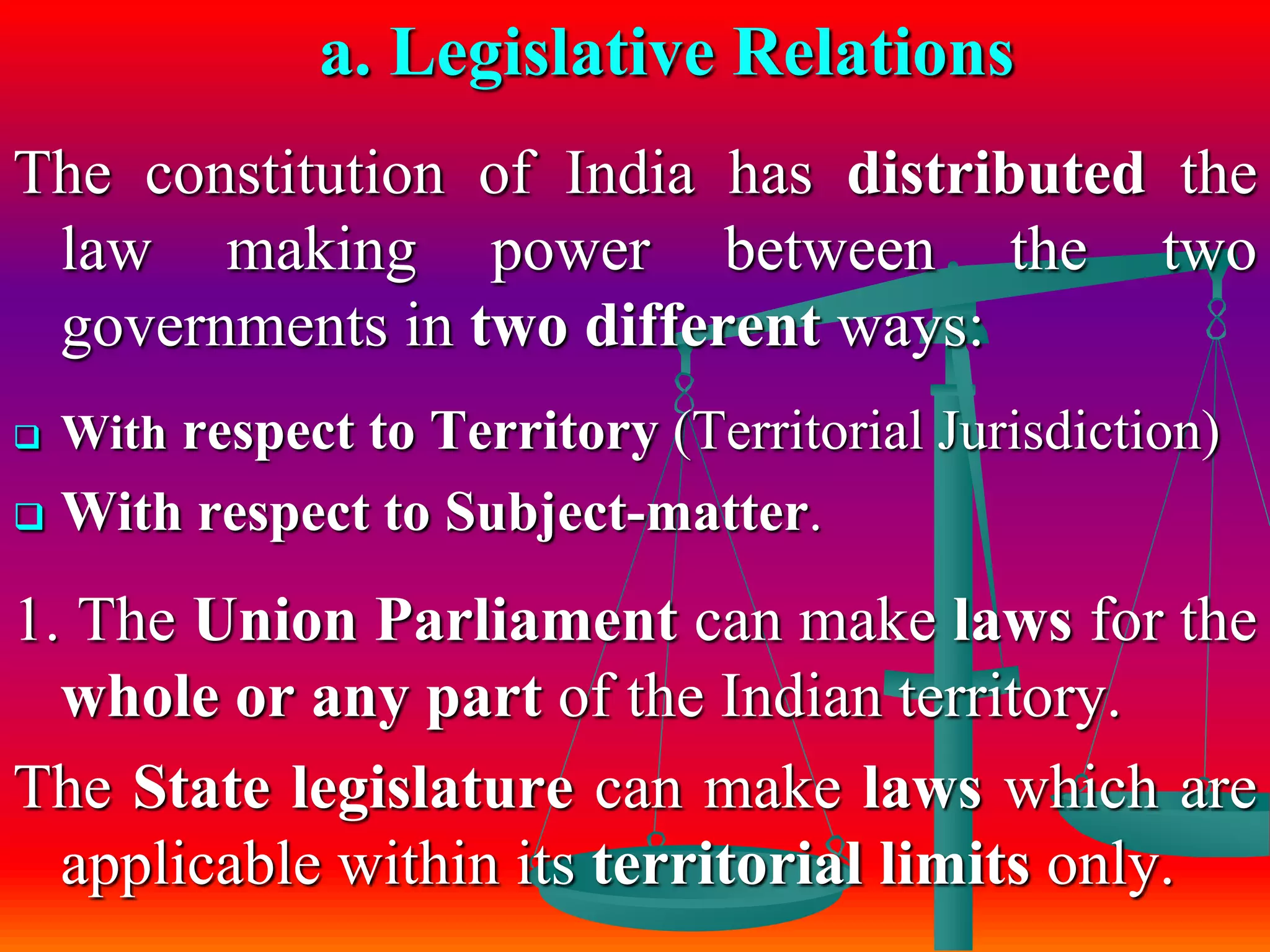 Centre State Relations | PPT
