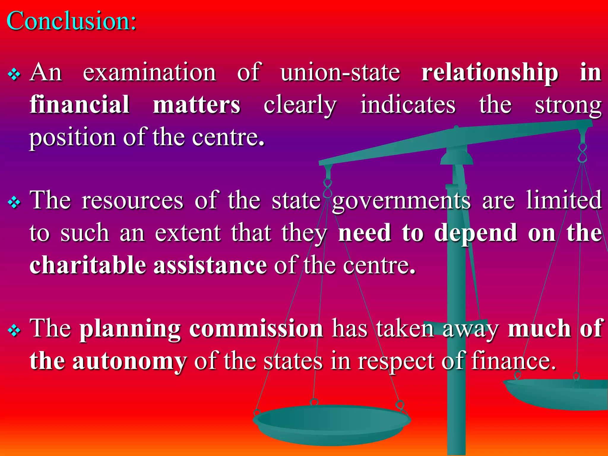 Centre State Relations | PPT