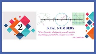 2a. Pedagogy of Mathematics (Part II) - Real numbers (introduction & Ex ...