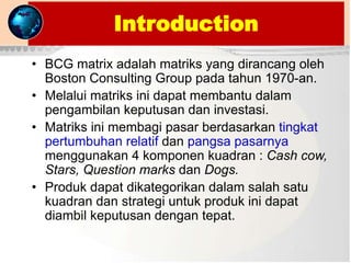 Pemanfaatan BCG Matrix _"Training MARKETING RESEARCH" | PPT
