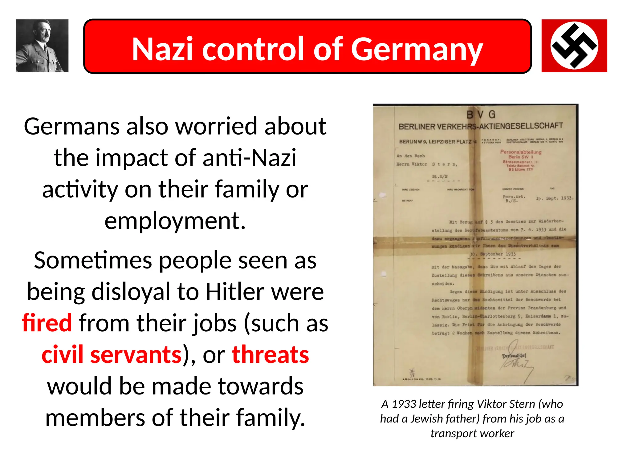 Hitler and Nazi Germany - Nazi control of Germany - intimidation | PPTX ...
