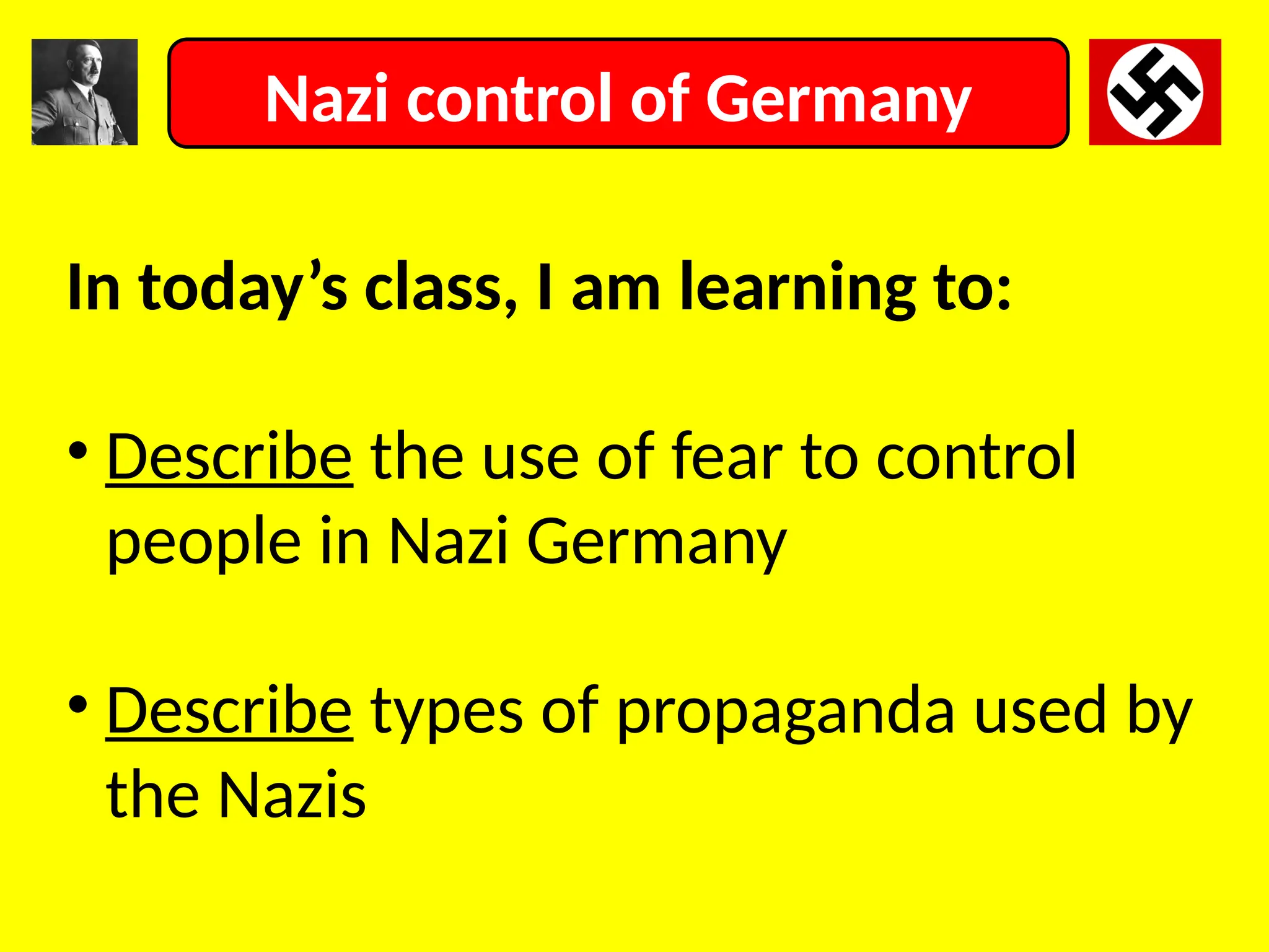Hitler and Nazi Germany - Nazi control of Germany - intimidation | PPTX ...