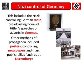 Hitler and Nazi Germany - Nazi control of Germany - intimidation | PPTX ...