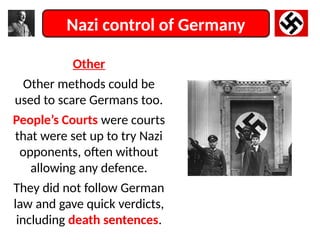 Hitler and Nazi Germany - Nazi control of Germany - intimidation | PPTX ...