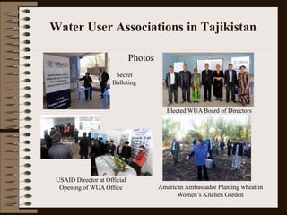 Water User Association and Governance: The Example of Tajikistan | PDF