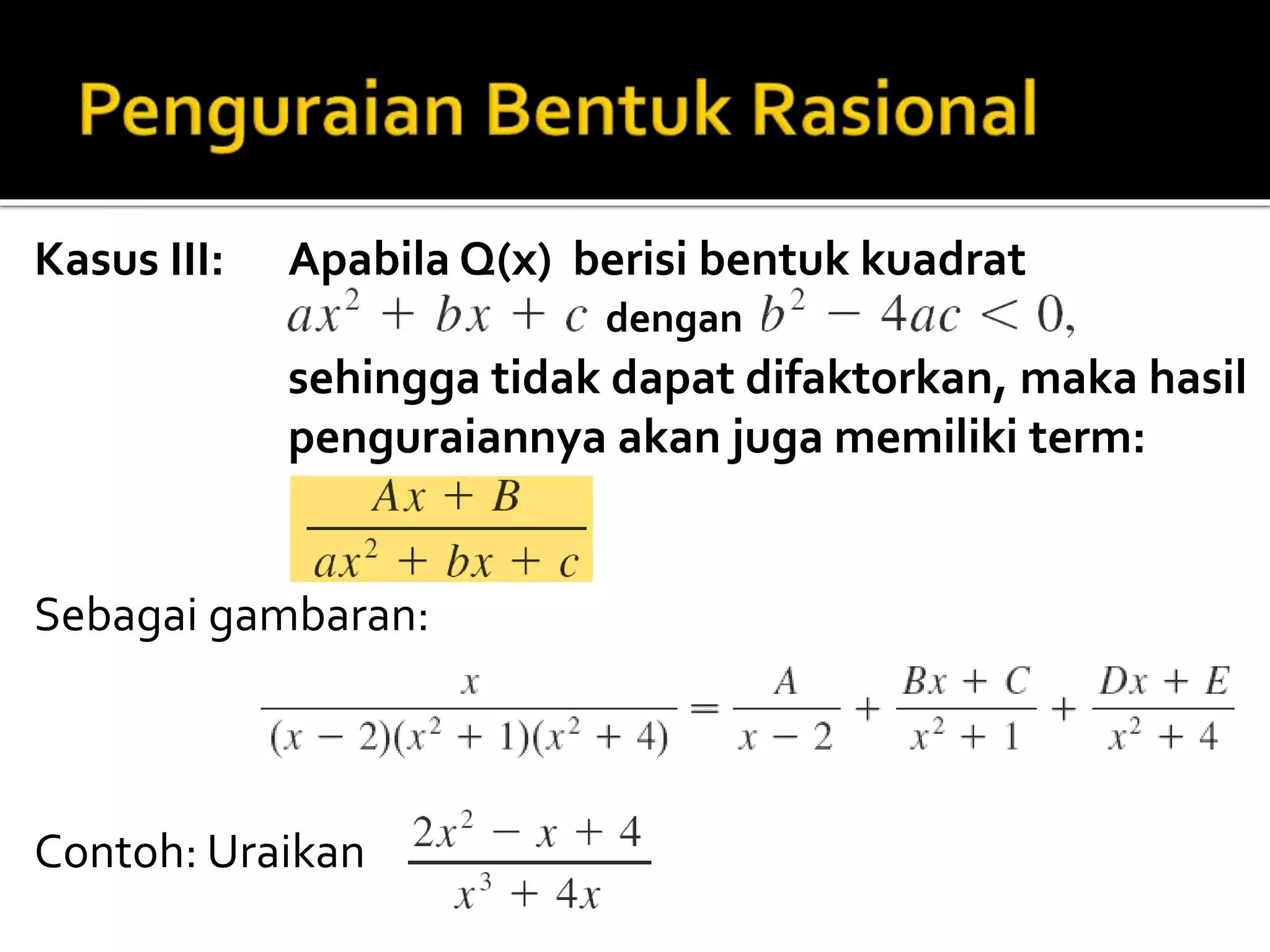 pecahan dan bentuk rasional | PPTX