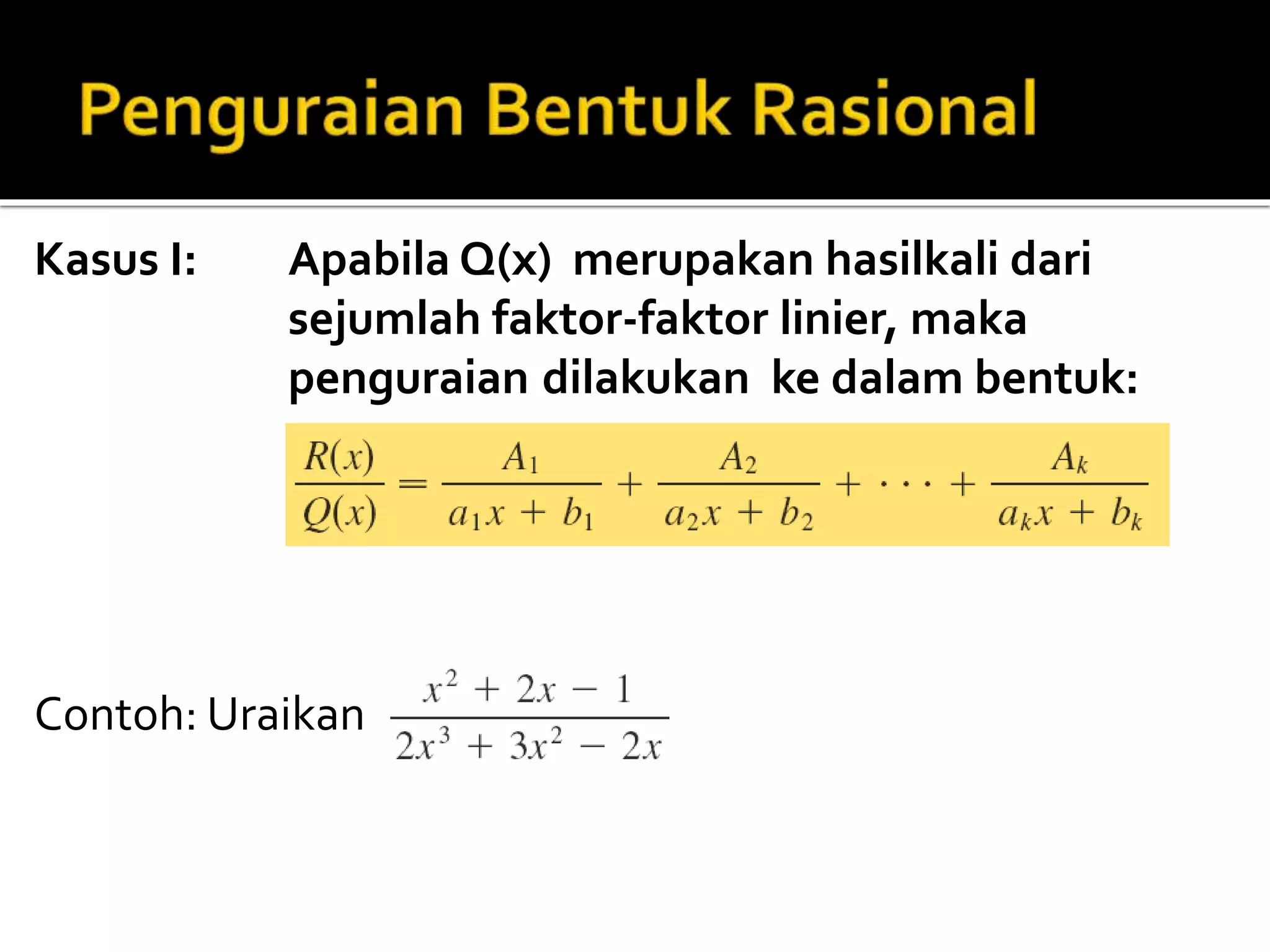 pecahan dan bentuk rasional | PPTX