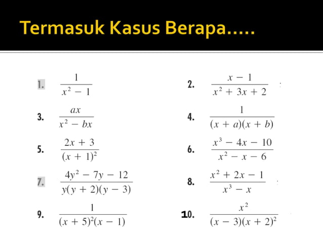 pecahan dan bentuk rasional | PPTX