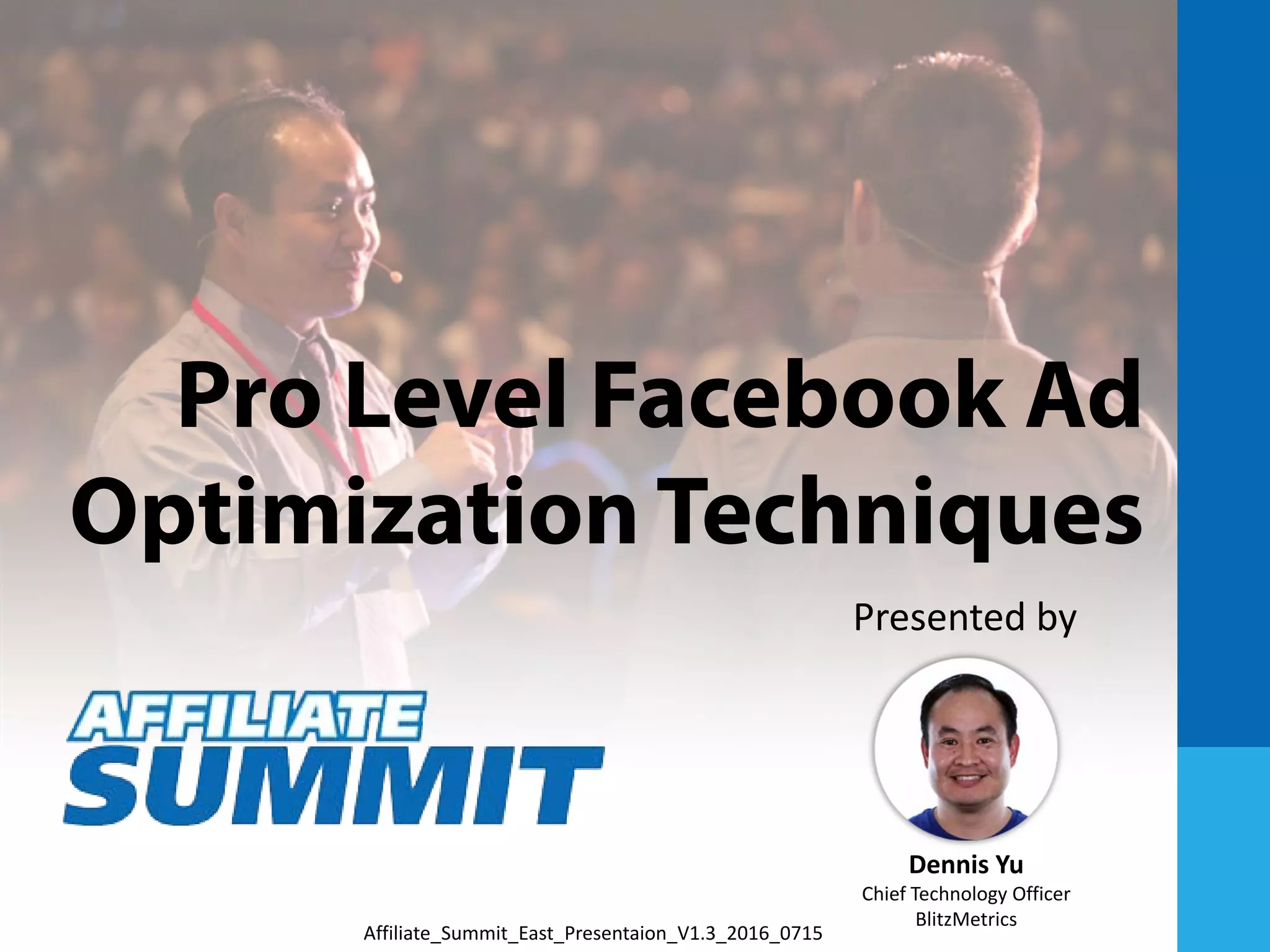 Pro Level Facebook Ad Optimization Techniques | PPT