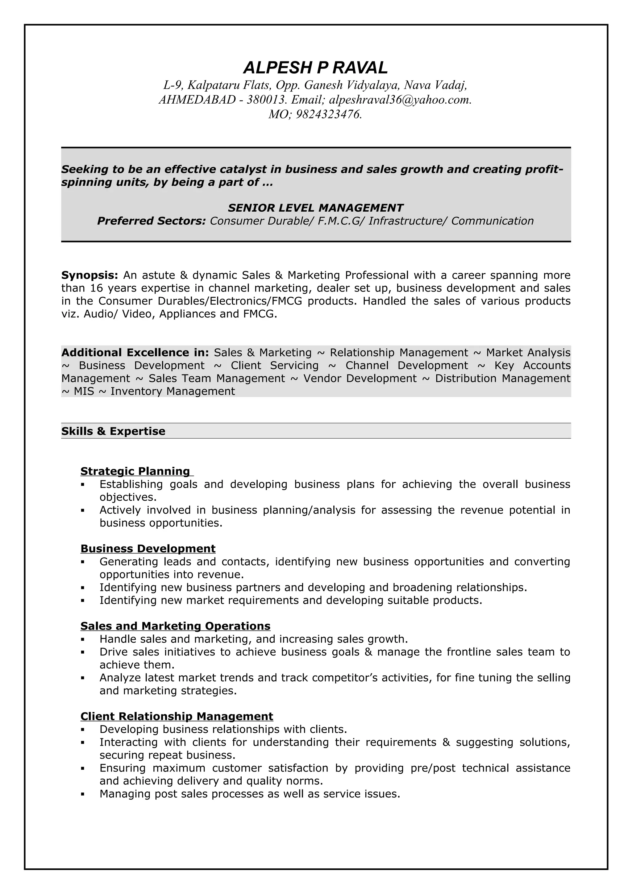 Resume Alpesh Raval new | PDF