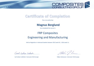 Composite course certification | PDF