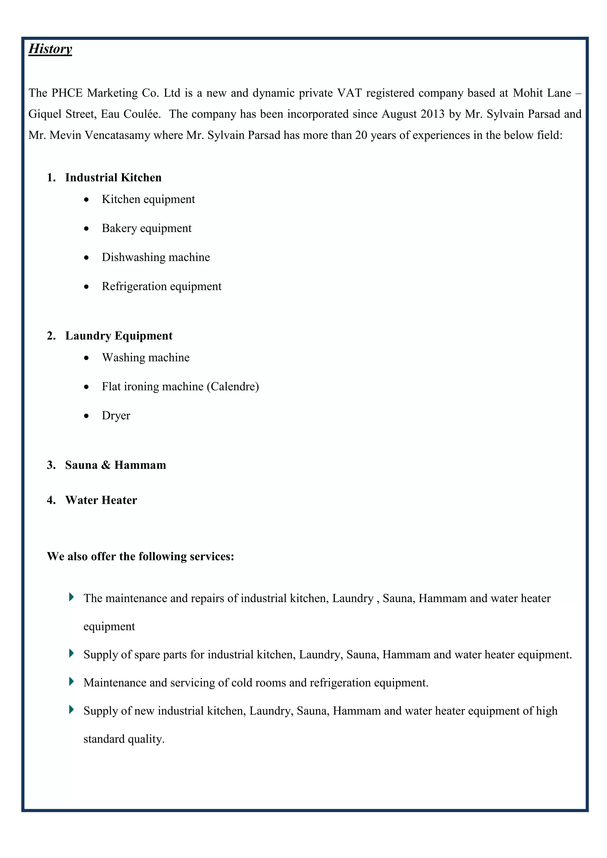 NEW COMPANY PROFILE[phce] | PDF