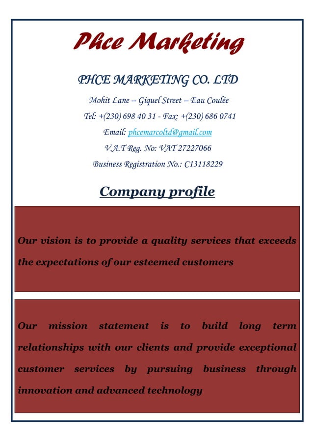 NEW COMPANY PROFILE[phce] | PDF