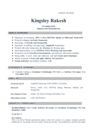 Rakesh - Java Resume | DOCX