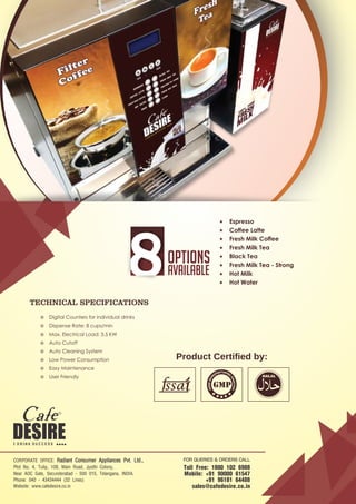 Fresh Brew Machine Brochure | PDF