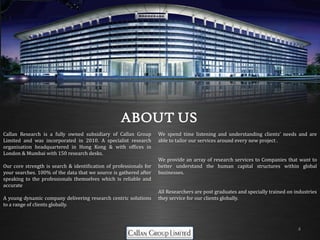 Callan Corporate Brochure | PPT